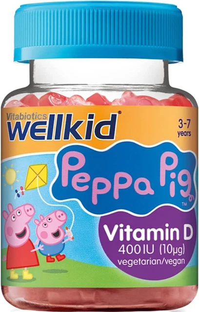 WELLKID VITABIOTICS PEPPA Pig Vitamin D Soft Jellies, Gummy, 30 Pack £9 ...