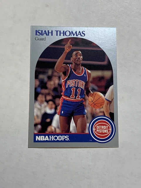 ISIAH THOMAS 1990-91 NBA Hoops Basketball Card # 111 Detroit Pistons ...