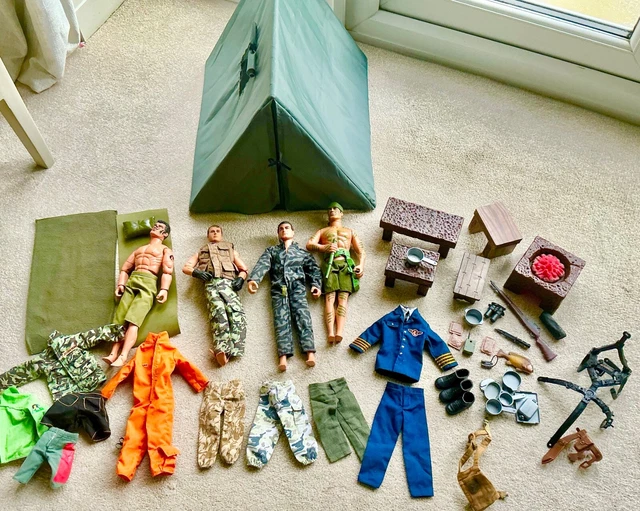 VINTAGE ACTION MAN Toy Bundle Figures Clothing Tent Accessories 1990's ...