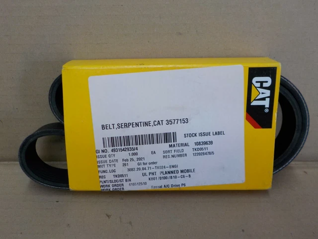 CATERPILLAR 357-7153: BELT Genuine Caterpillar: $29.00 - PicClick AU