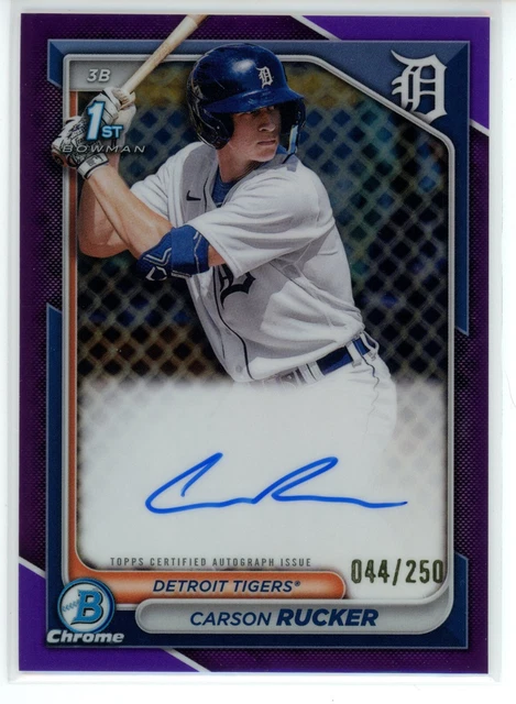 CARSON RUCKER 2024 Bowman Chrome Auto #Cpa-Cr Violet 44/250 EUR 5,98 ...