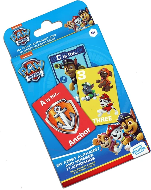 PAW PATROL Alphabet & Number Flashcards £4.99 - PicClick UK