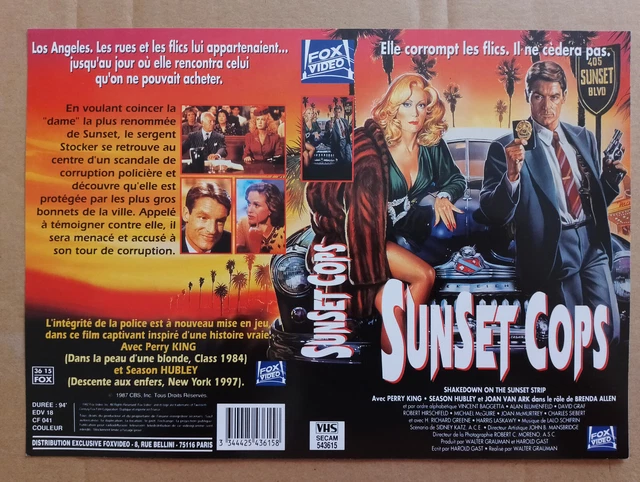 JAQUETTE VHS - Sunset Cops - Vhs Sleeve EUR 5,00 - PicClick FR