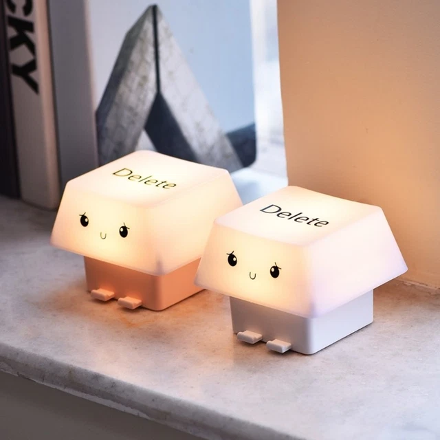 CREATIVE COMPUTER KEY Shape Night Light Adjustable Brightness Desk Lamp ...