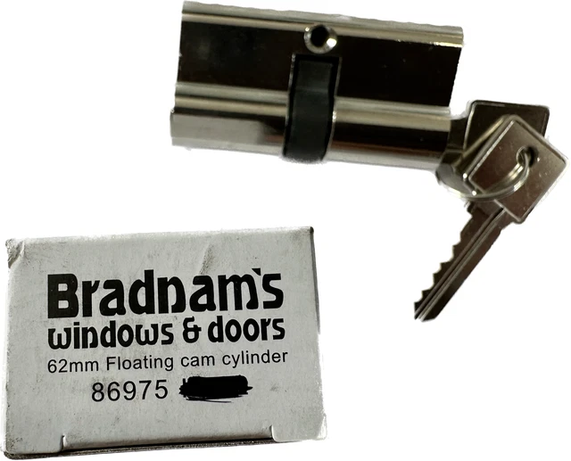 BRADNAMS AIRLIE SLIDING door lock cylinder barrel includes 2 keys $40. ...