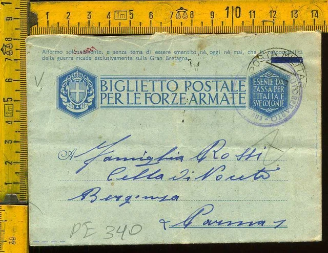 SECONDA GUERRA FRANCHIGIA Posta Militare 114 x Noceto Parma pe 340 EUR ...