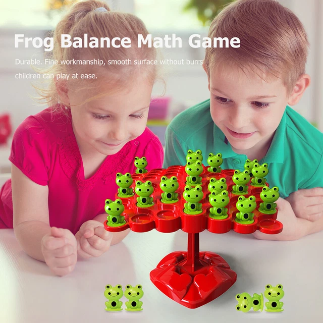 MONTESSORI FROG BALANCE Math Game Fun Educational Plastic Frog Balance ...