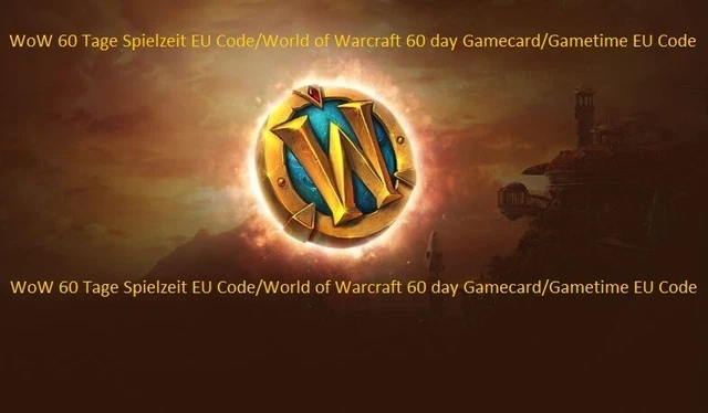WOW 60 TAGE Spielzeit EU Code/World of Warcraft 60 day Gametime ...