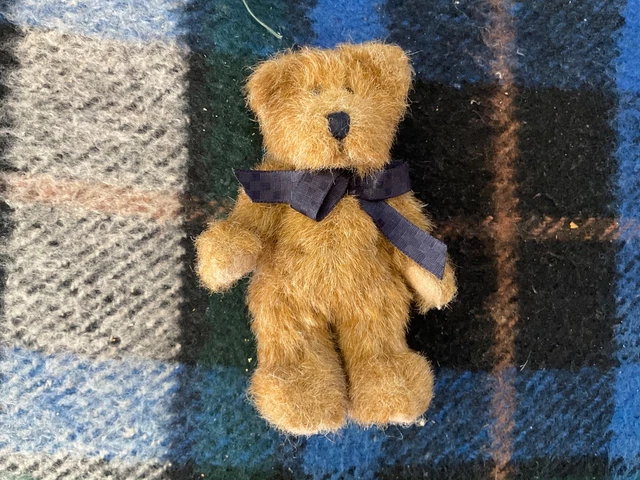 BOYD BEARS SMALL 4.5" Brown Teddy bear with Navy bow £19.99 - PicClick UK