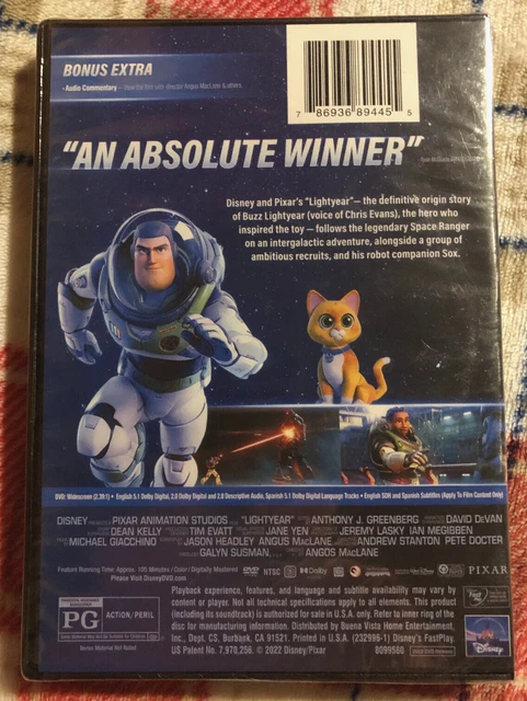 LIGHTYEAR [2022] (DISNEY/PIXAR) | DVD, Brand New/Sealed | English ...