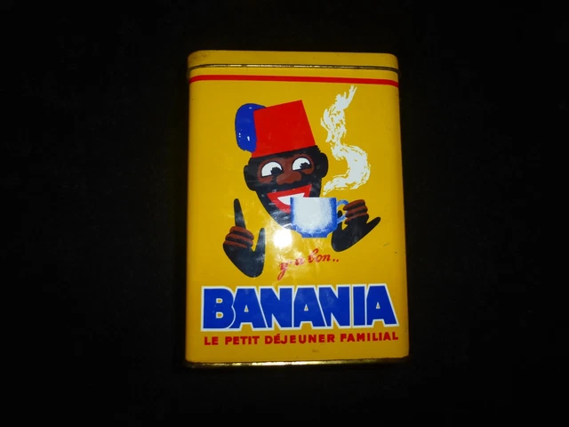 ANCIENNE BOITE METAL BANANIA JAUNE Y'a bon EUR 15,00 - PicClick FR