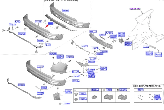 HYUNDAI TUCSON NX4 MK4 Rear Bumper Skid Plate 86670N7060 NEW GENUINE £ ...