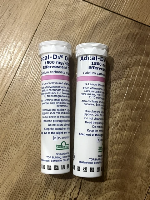 28 ADCAL D3 Dissolve 1500mg/400 iu Effervescent Tablets Lemon flavoured ...
