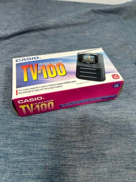 CASIO TV-100 LCD Color Television w/Box and instructions Nice Mint LQQK ...