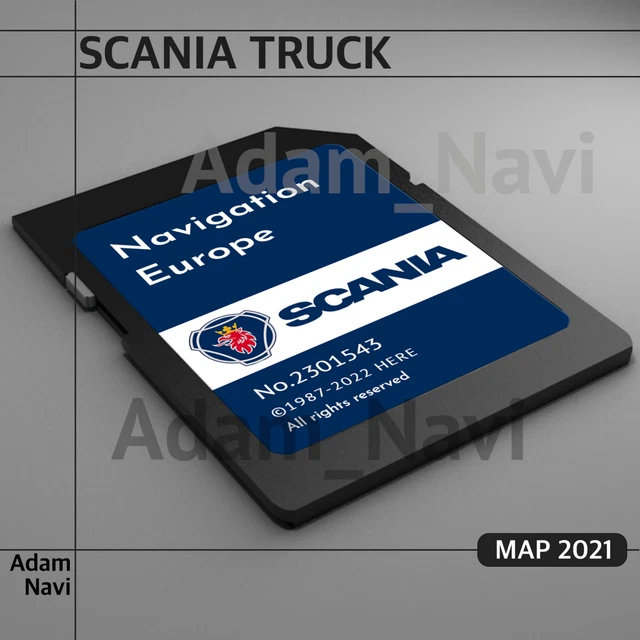 SCANIA TRUCK NAVIGATION SD Card Sat Nav Map UK & Europe MAP 2021 - 2022 ...
