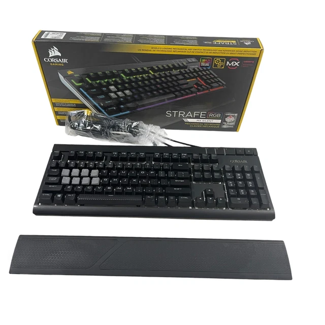 CORSAIR STRAFE RGB MK.2 Mechanical Gaming Keyboard CHERRY MX SILENT EUR ...