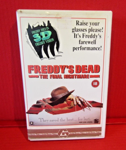 FREDDY'S DEAD THE Final Nightmare 3D VHS Video Film Ex Rental With 3d ...