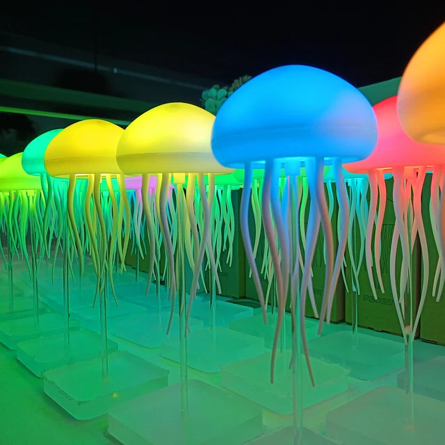 LED JELLYFISH LAMP RGB Jellyfish Dancing Leg Light Rechargeable for ...