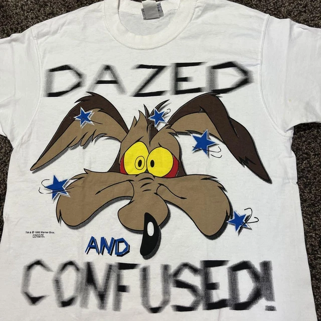 ANNÉES 90 RARE Looney Tunes Wile E. Coyote Vintage T Made in USA EUR ...