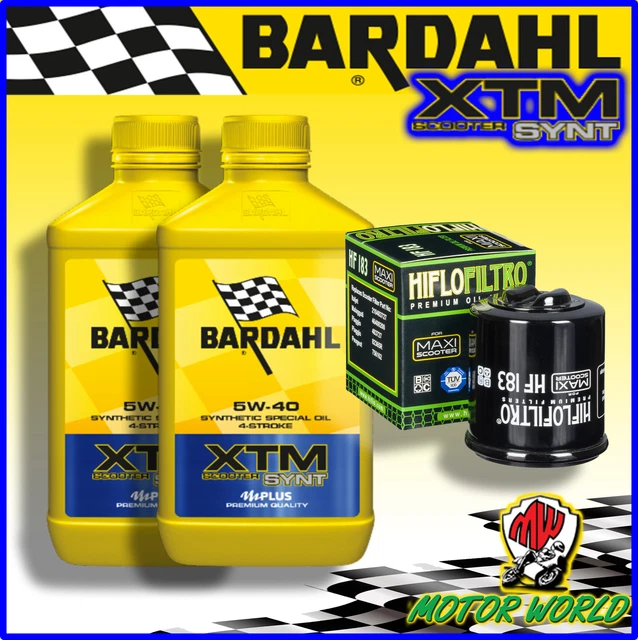 SET ENTRETIEN 2LT BARDAHL XTM 5W-40 + Filtre Piaggio 250 Vespa Gt 60 ...