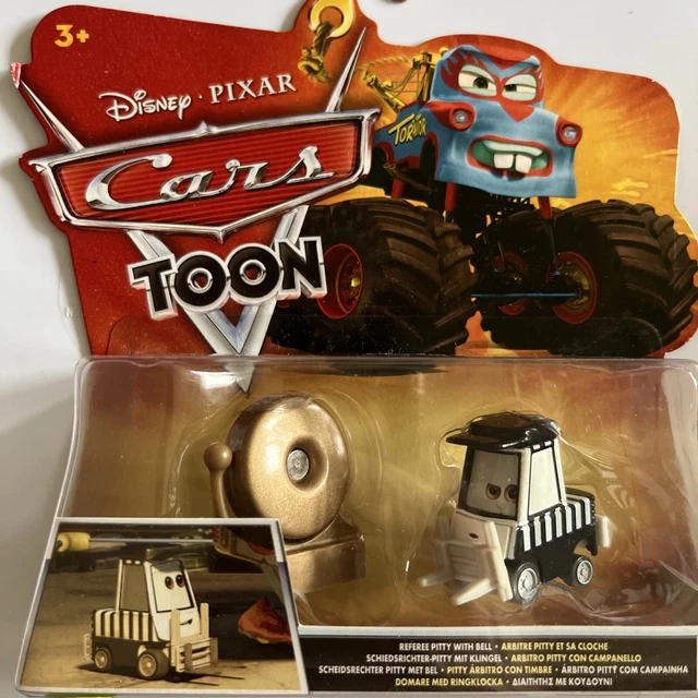 DISNEY PIXAR CARS Toon Referee Pitty con Campana 1:55 pressofuso nuovo ...