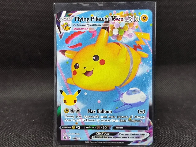 TCG POKEMON KARTE Flying Pikachu Vmax007/025 Englisch Ultra Rare ...