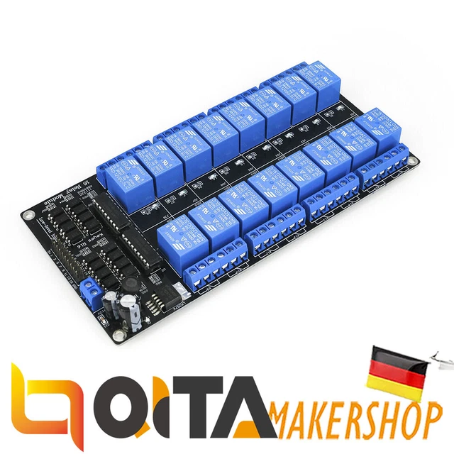 12V 16-KANAL OPTOCOUPLERS Relay Shield für Arduino Optokoppler Relais ...