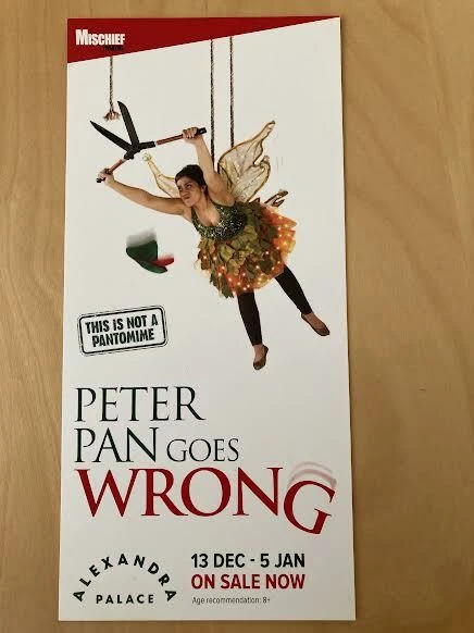 PETER PAN GOES Wrong- The Play promotional flyer EUR 3,40 - PicClick IT