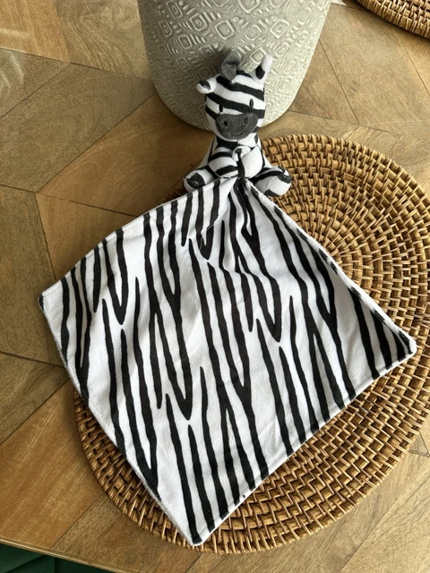 BLACK & WHITE Addo Little Lot Zebra Soft Plush Soother Comforter ...
