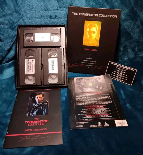 LIMITED EDITION TERMINATOR VHS Box Set, 3 Tapes + Booklet, Collector's ...