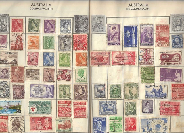 AUSTRALIAN AND AUSTRALIAN States Pre-Decimal Stamp Collection on Pages ...