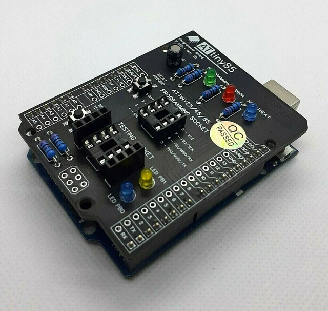 DIY ATTINY PROGRAMMING & development shield Arduino - ATtiny85 /45/25 ...