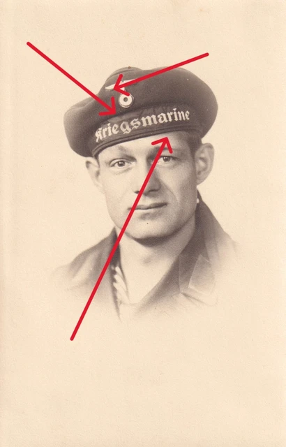 WK2 2WK FOTO Studio Portrait Soldat Kriegsmarine Matrose EUR 8,00 ...