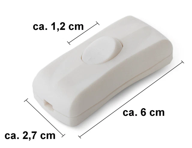 NEW INLINE ON/OFF Rocker Switch Table Lamp Desk Light white /black UK £ ...