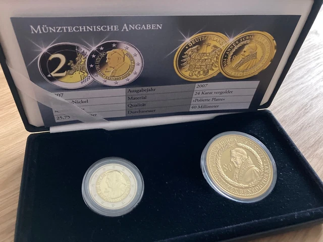 VATIKAN POPE BENEDICT XVI PAPST BENEDIKT 2 Euro 2007 JUBILAEUS 80 JAHRE SET EUR 199,00 - PicClick DE