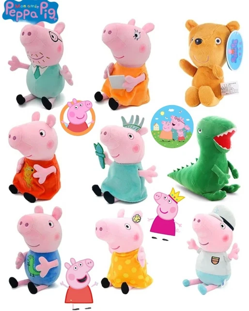 PLUSH PEPPA PIG Serie Complete Toy Teddy Child Figurine Pig Gift ...