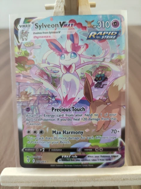 SYLVEON VMAX 212/203 Evolving Skies Alternate Art Full Art Pokemon Card ...