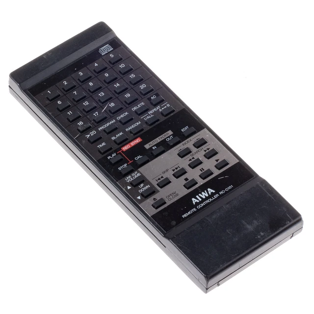 ORIGINAL AIWA RC-C101 Remote Control/Without Battery Compartment Cover ...