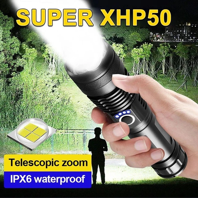 990000000 Lumen High Powered Super Bright Flashlight Led Rechargeable