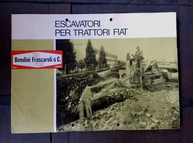 BENDINI FRASCAROLI EXCAVATORS Tractors Fiat Brochure Original Agricole ...