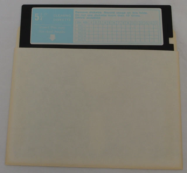 DISQUE DE NETTOYAGE tête de lecteur de disquette 5,25 pouces 5 1/4 ...