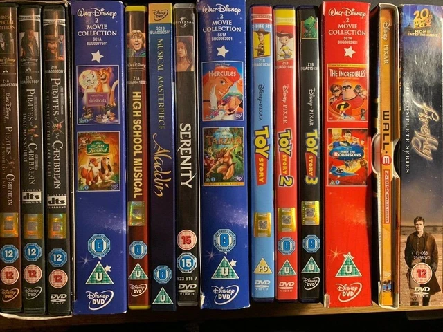 8 X LOT Disney DVD Bundle Kids Family Movies Film Toy Story Pixar ...