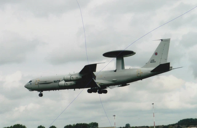 MILITARY AIRCRAFT PLANE Photo Usaf Nato Photograph Picture Boeing E-3A ...