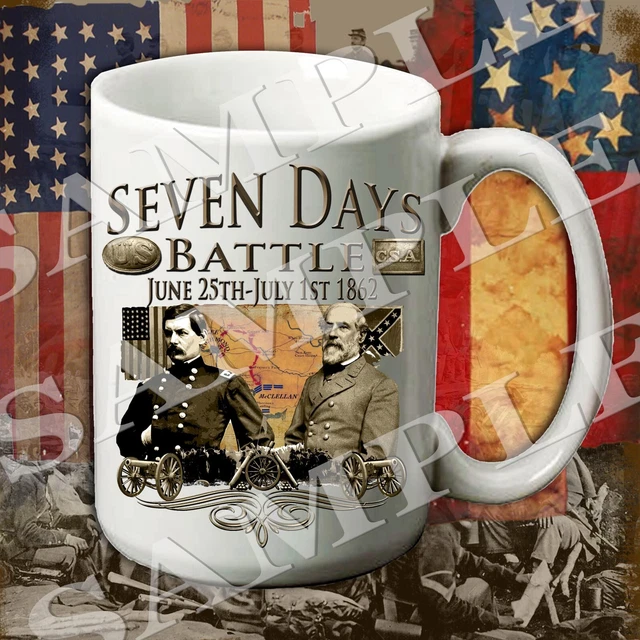 SEVEN DAYS BATTLE 15-ounce American Civil War themed coffee mug £11.84 ...