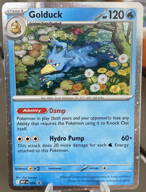 POKÉMON TCG MEGA Evolutions Golduck 008 Black Star Promo Cosmos Holo ...