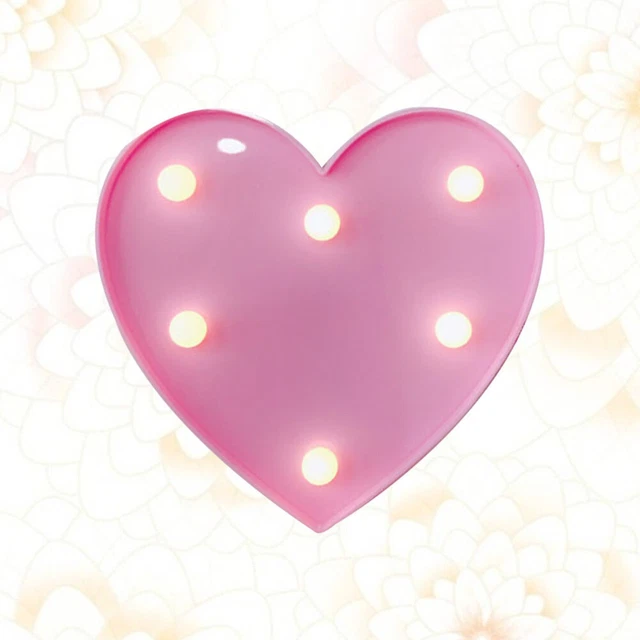LOVE HEART LED Signs Light Bulb Letters Decorative Lamp Child £8.48 ...