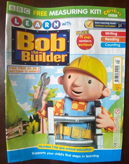 LEARN WITH BOB the Builder Cbeebies magazine comic Issue 75 2006 ...