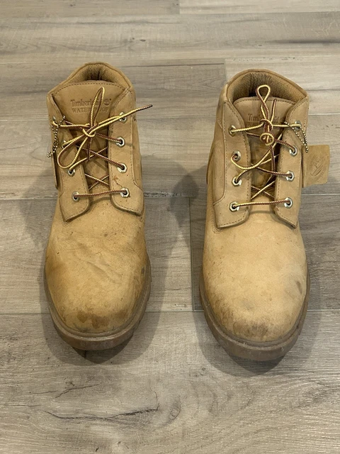 TIMBERLAND WORK Boots Mens 13 Classic Wheat Tan Nubuck Leather ...