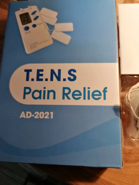 TENS PAIN RELIEF Machine AD-2021 Boxed 4 Self Adhesive Pads 2 Channel £ ...