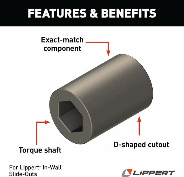 AMERICAN MOTORHOME RV Lippert In Wall Slide Out Motor Coupler 285083 £ ...